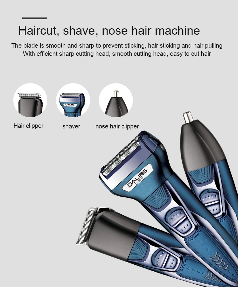 DALING DL-9042 Multi-Functional 3 in 1 Shaver - Shave with Ease