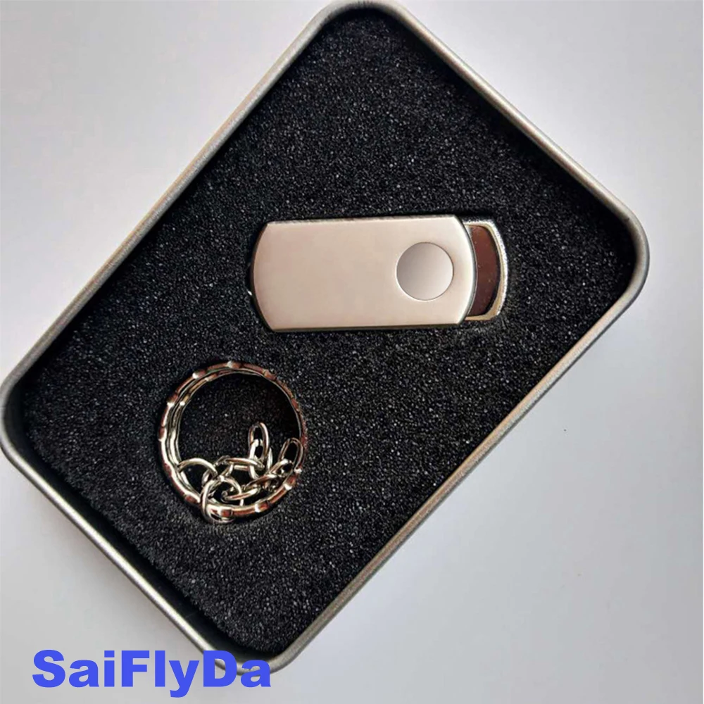 Metal Pendrive Rotatable Keychain Pen Drive Flash Drive 32gb 64gb 16gb ...