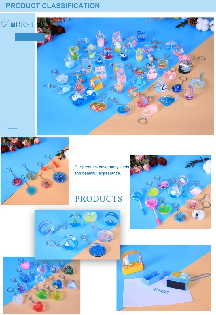 Floating Creative Cute Panda Acrylic Milk Bottle Keychain Moving Liquid ...