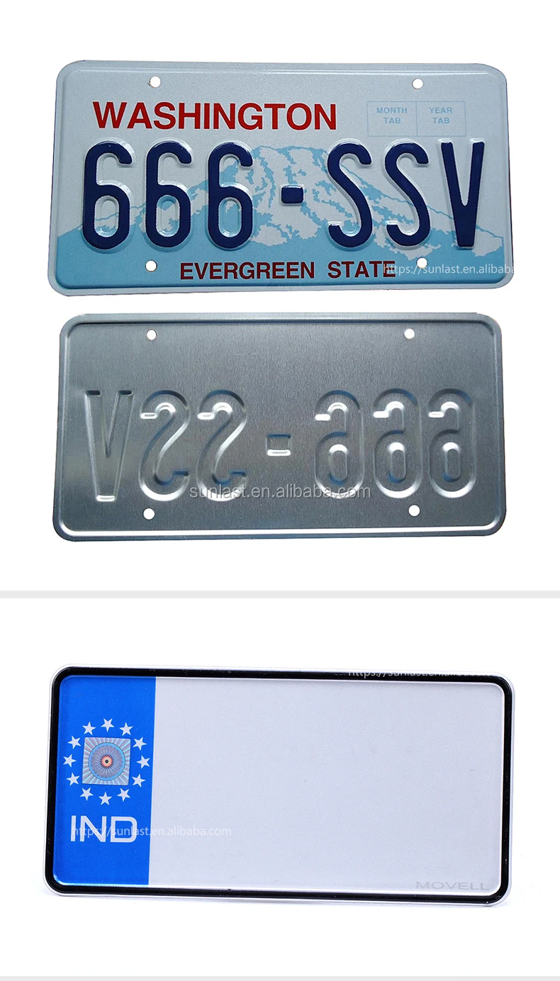 Orange European License Plate - Customized Motorcycle Plate
