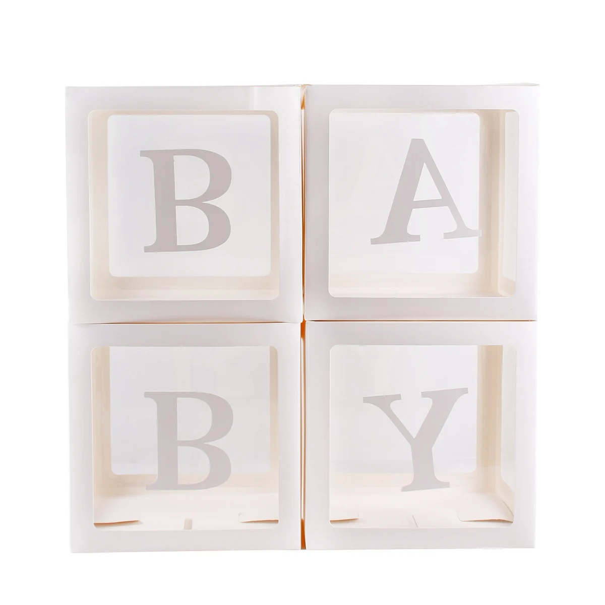 Balloon Boxes with Letters - Perfect for Baby Shower Decor