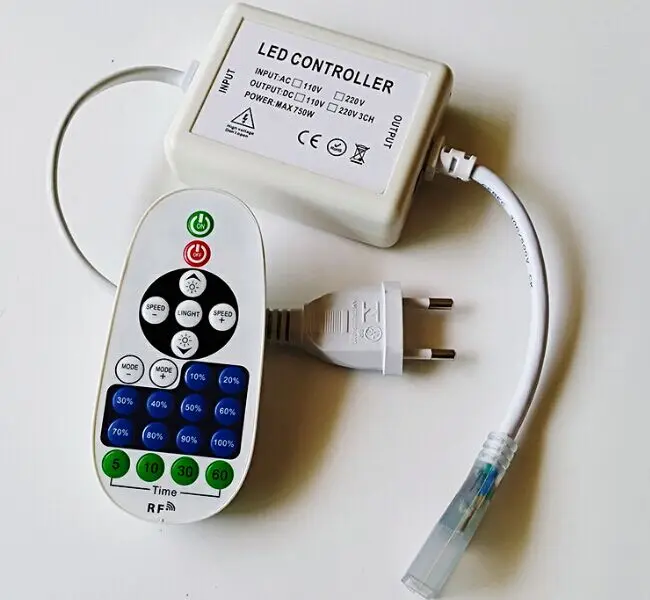 220v Led Strip Controller 720w With 23keys Remote Ir Led Dimmer For ...