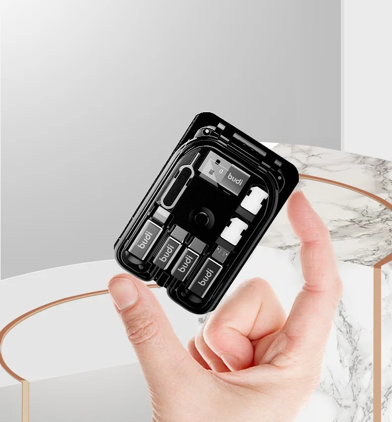 Budi/oem 6 In 1 Wireless Charging With Multi-type C Charging Cable ...