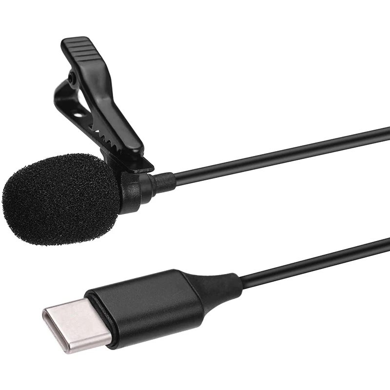 Top Selling 2020 Type-C Lavalier Microphone Condenser Audio Recording ...