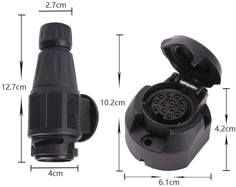 Trailer Connector 13 Pin Socket For Trailer - Buy 13 Pin Socket,Trailer ...
