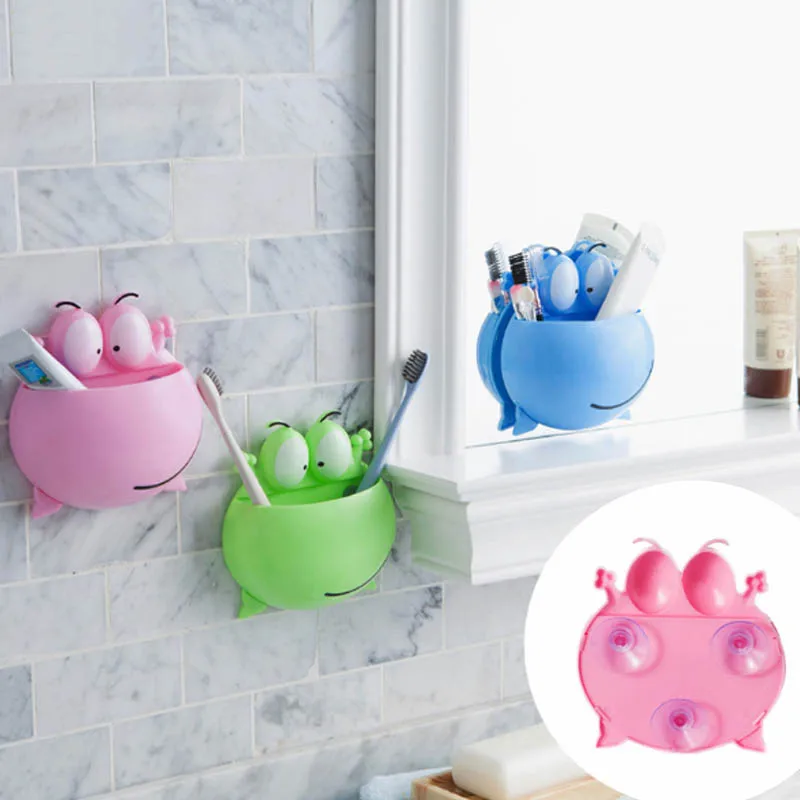Cute Cartoon Frog Toothbrush Holder Kids Tooth Brushes Storage For ...