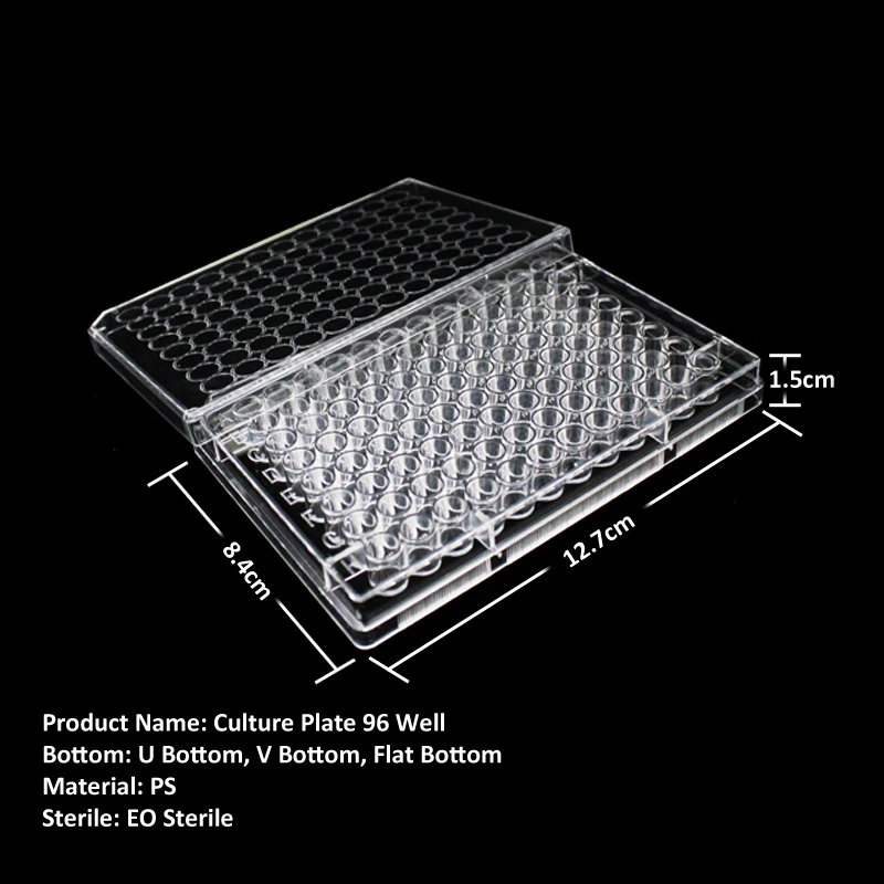 With 96 Well Lab Sterile Tissue Culture Container Cell Culture Plate ...