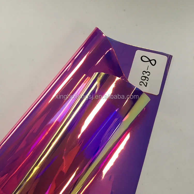 Pvc Mirrored Shiny Iridescent Transparent Plastic Dichroic Film For ...