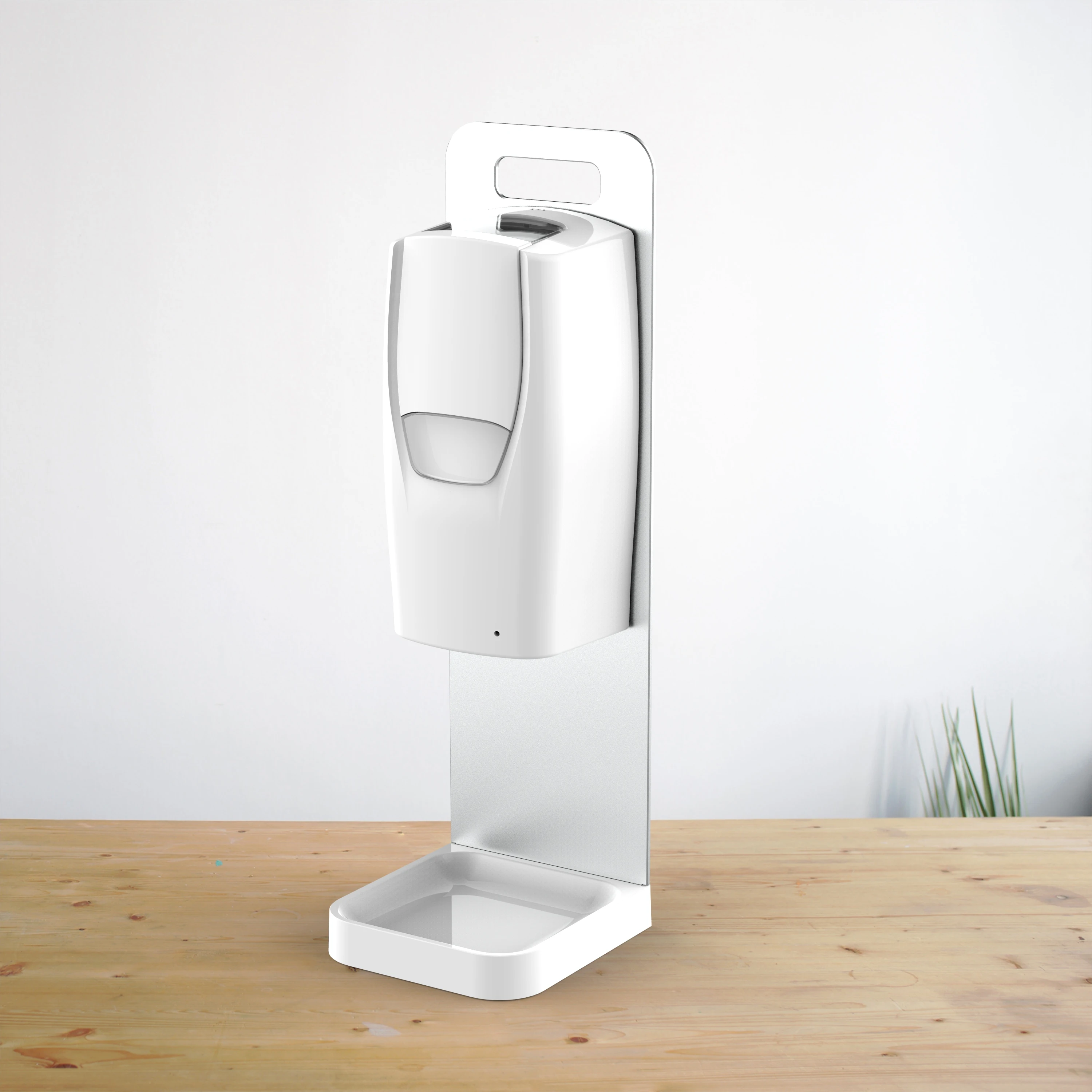 Aluminum Tabletop Tray Stand Of Liquid Hand Sanitizer Dispenser ...