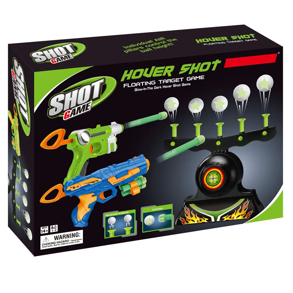 Electric Hover Shot Target Game Floating Ball Shooting Game With 2 Guns ...