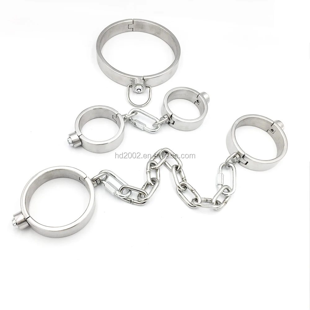 Black Emper Adult Fun Handcuffs,Feet Stainless Steel Press Lock,Simple ...