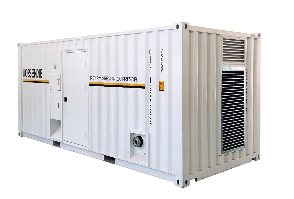 Portable Type Plc Controlled Rotary Screw Air Compressor In Container ...