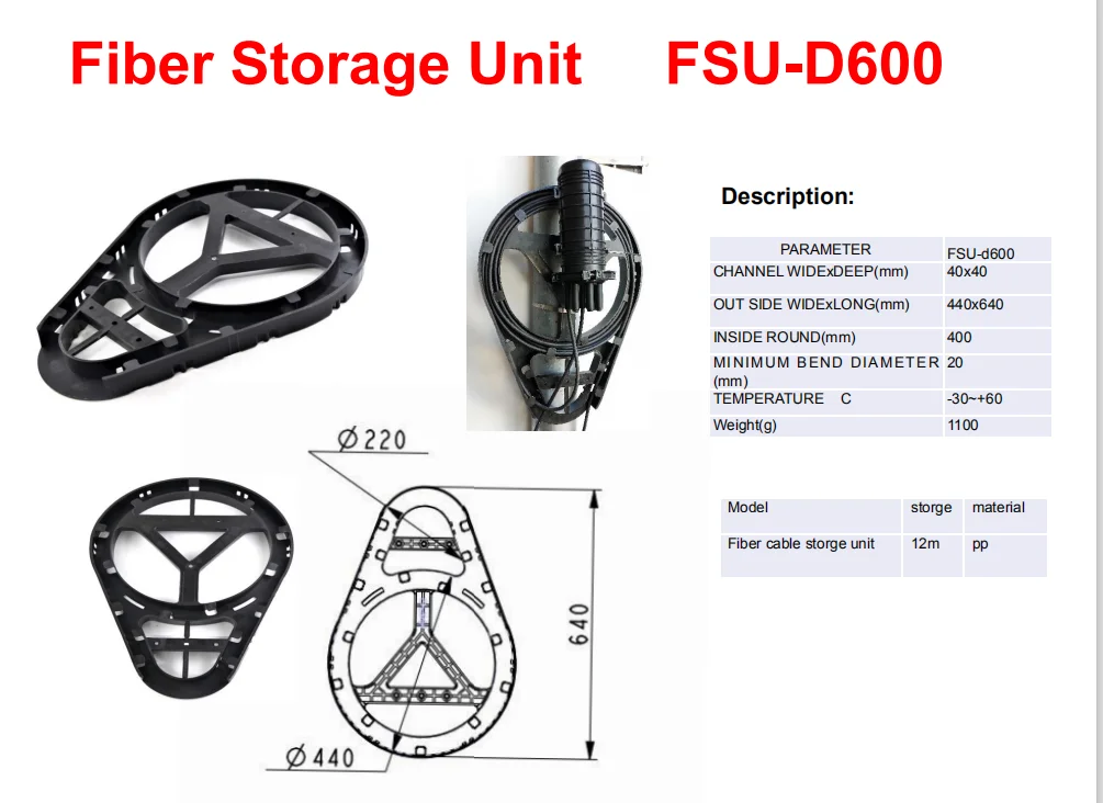 Unit Aerial Fiber Storage Snowshoe 18 Inch Slack Storage ADSS Fiber ...