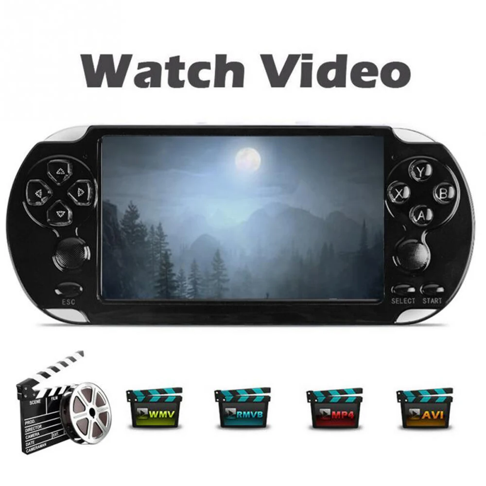 X6 Handheld Game Console 4.3 Inch Screen 32 Bit Video Games Consoles ...