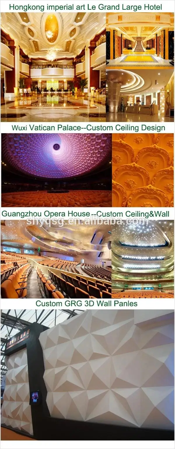 GRG Wall Panels - Magnificent Pattern Carving & Fireproof
