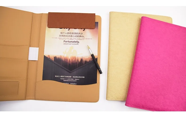 Business Multifunctional Folder A4 Leather Compact Billfolder Contract ...