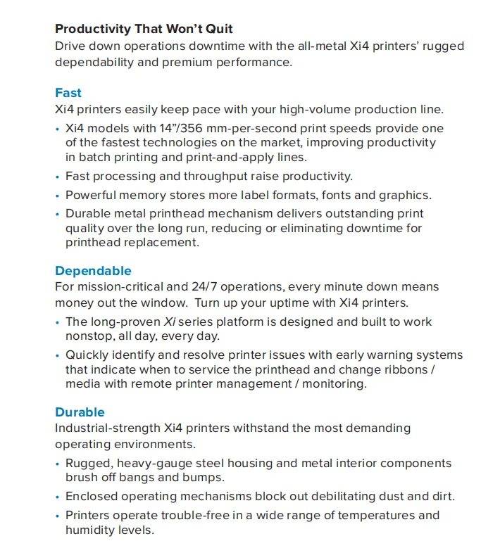 Zebra 110xi4 Series Industrial Fast Durable Desktop Rfid Printer 1d2d ...