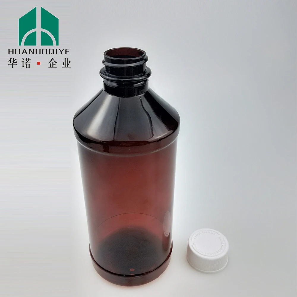 16 Oz Amber Pet Plastic Actavis Bottle Modern Round Bottles With 28/400 ...