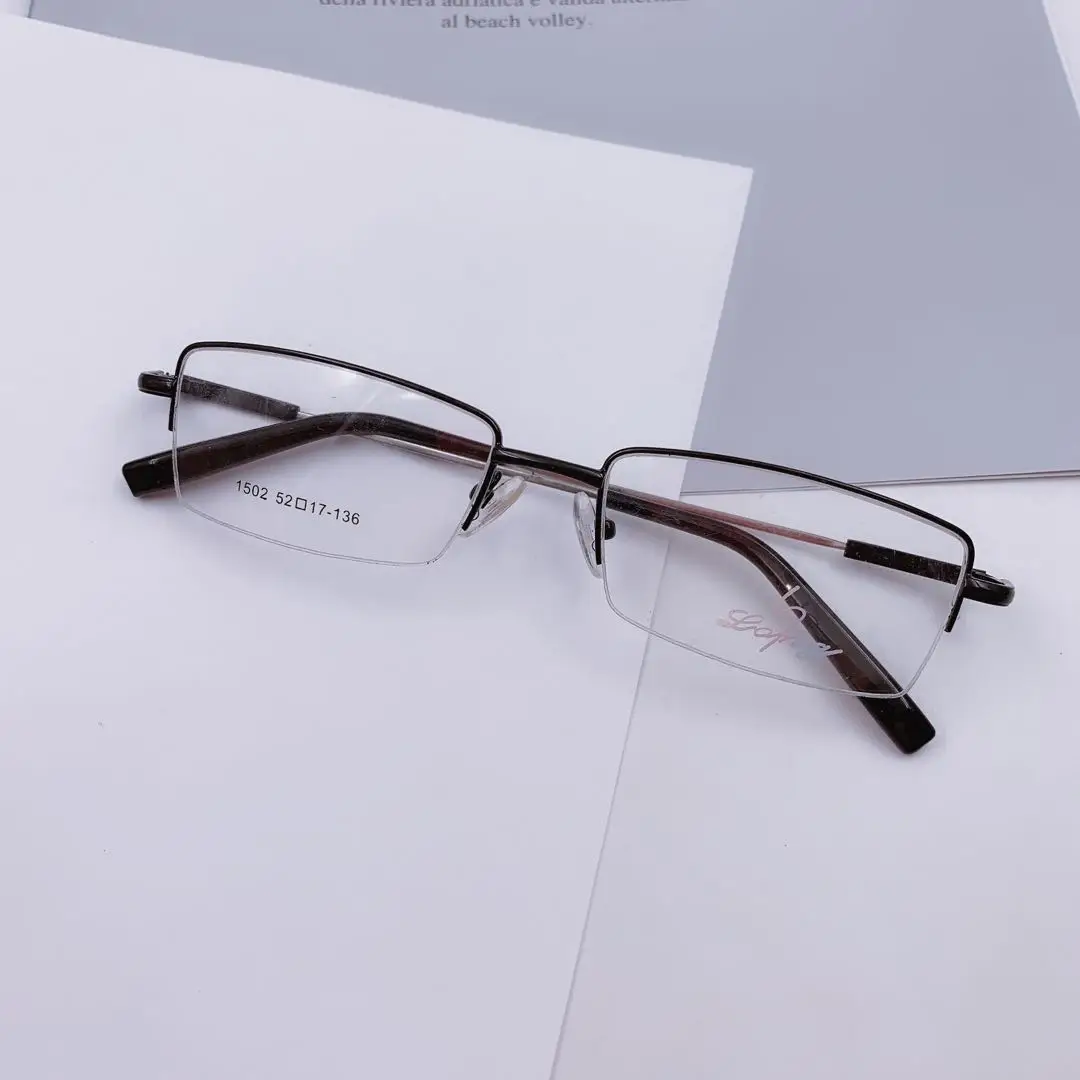Modern Moda Dikdörtgen Bellek metal optik çerçeveler Şeffaf Lens Gözlük ...
