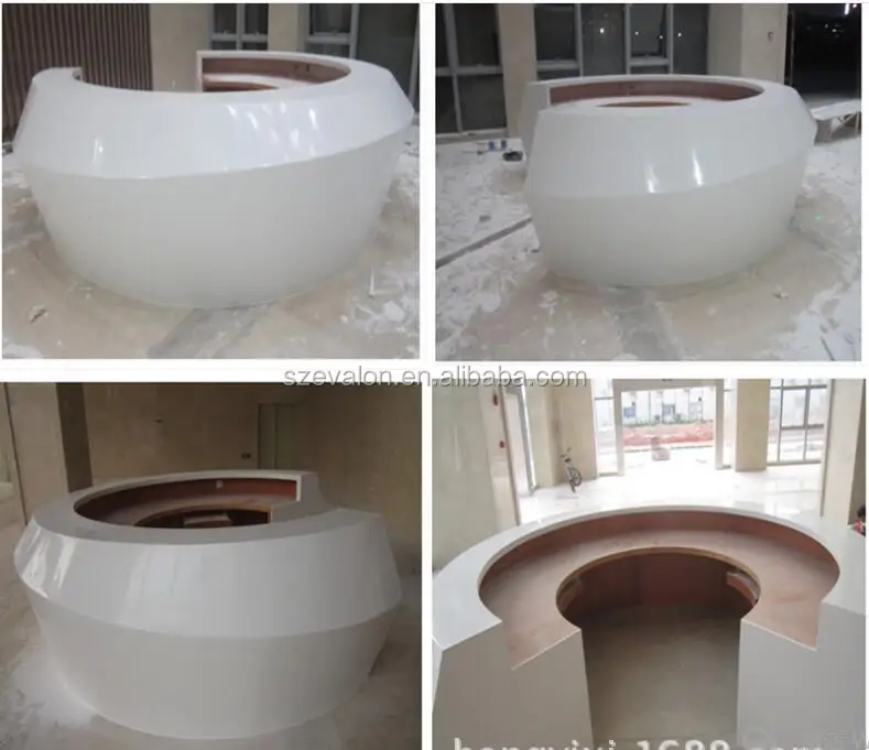 Carrara White Marble Reception Desk Table Front Counter Stainless Steel ...