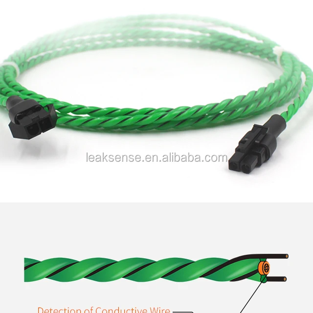 2 Pin Water Leak Detection Sensing Cable 2 Core Water Leakage Sensing ...