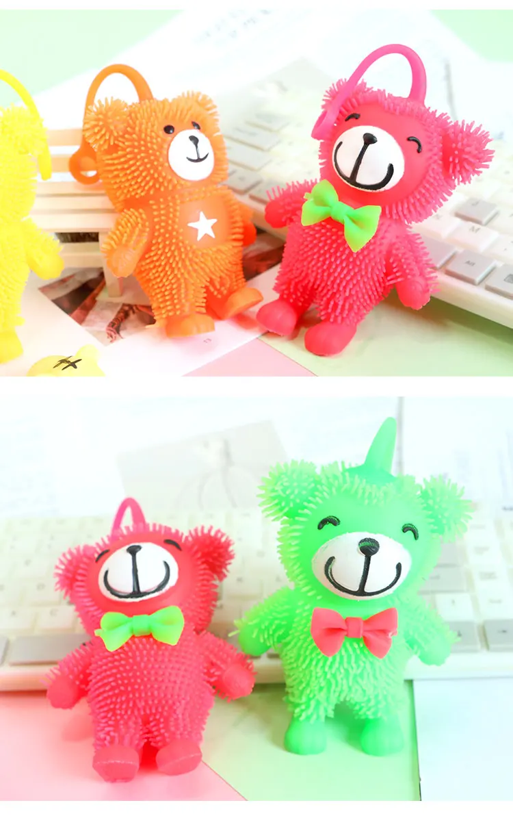Hot Selling Led Animal Puffer Ball Colorful Bear Shaped Flashing Yoyo ...