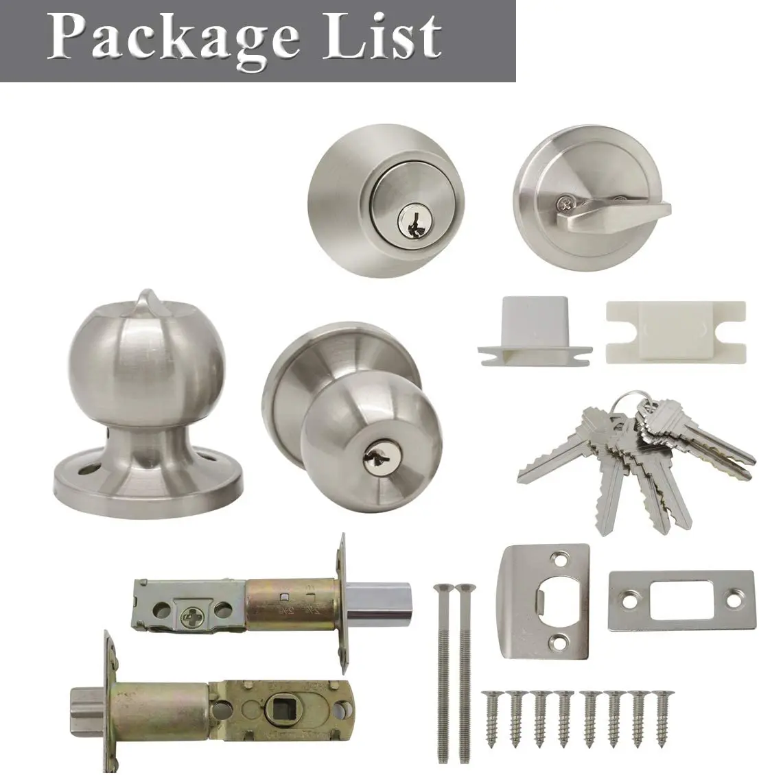 Combination Lock Double Security Knob Entry Door Lock Deadbolt Set With ...