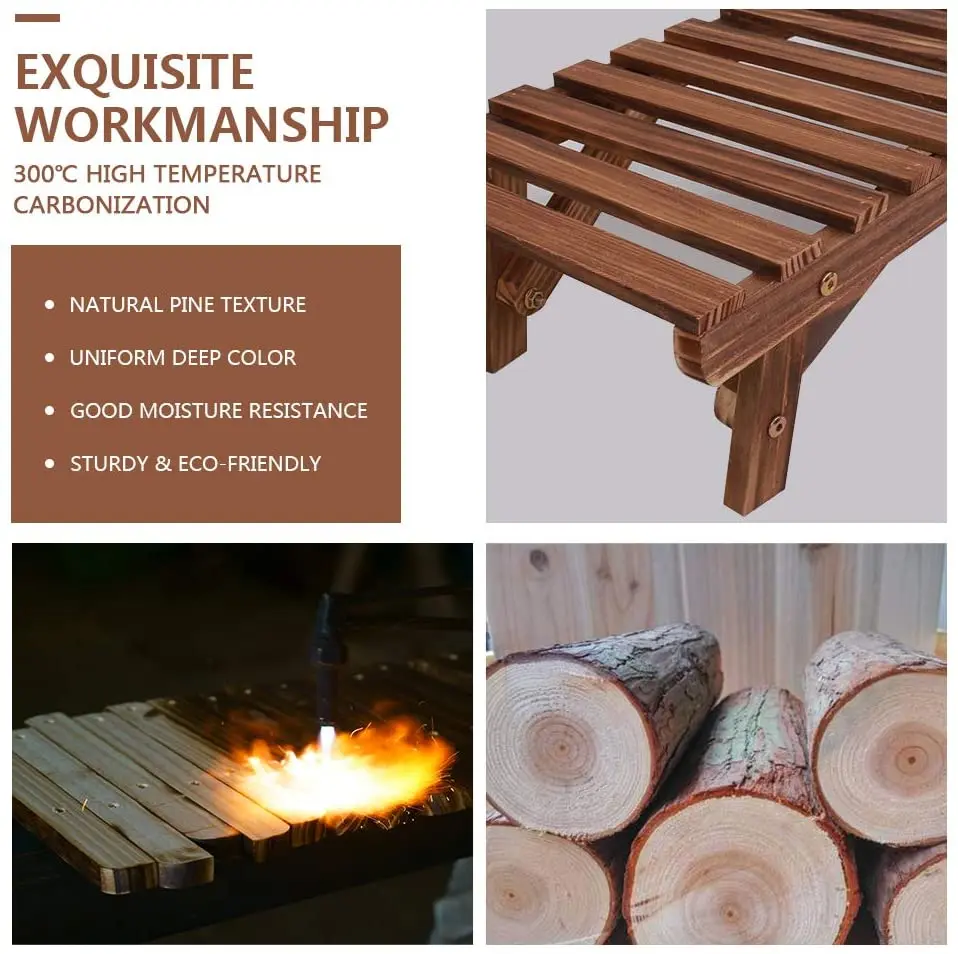 3 Tier Step Design Plant Stand - Eco-Friendly Wood Planter