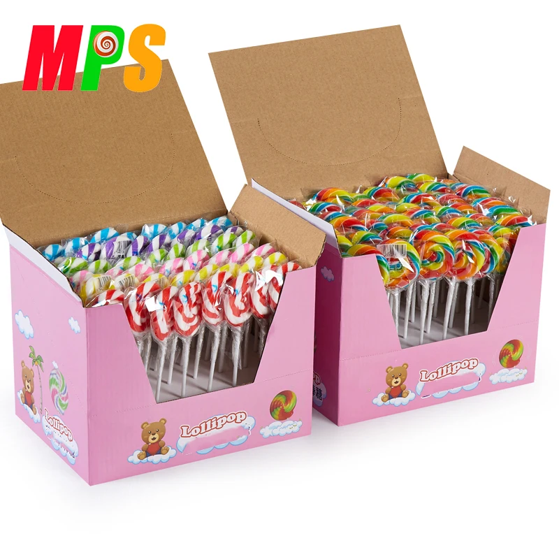 Handmade Colorful Hard Rolling Twist Stick Fruity Lollipop