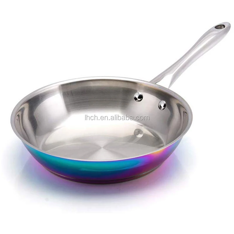 Rainbow Painting 5 Pcs Dishwasher Safe Stainless Steel Cookware Set,9 ...