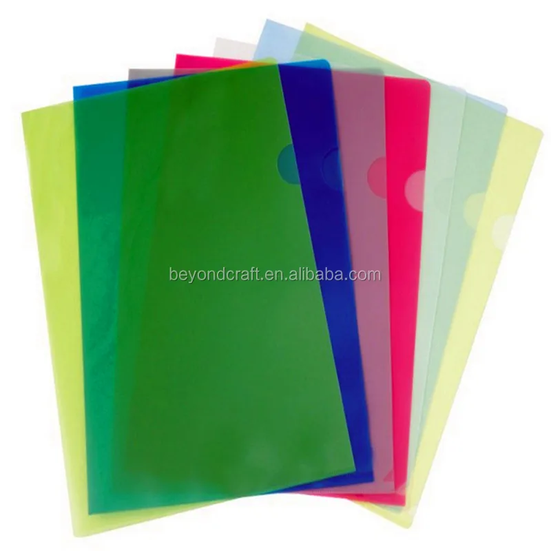 Poly Plastic Document Folder A4 Size Clear Pp L Shape Promotional File ...