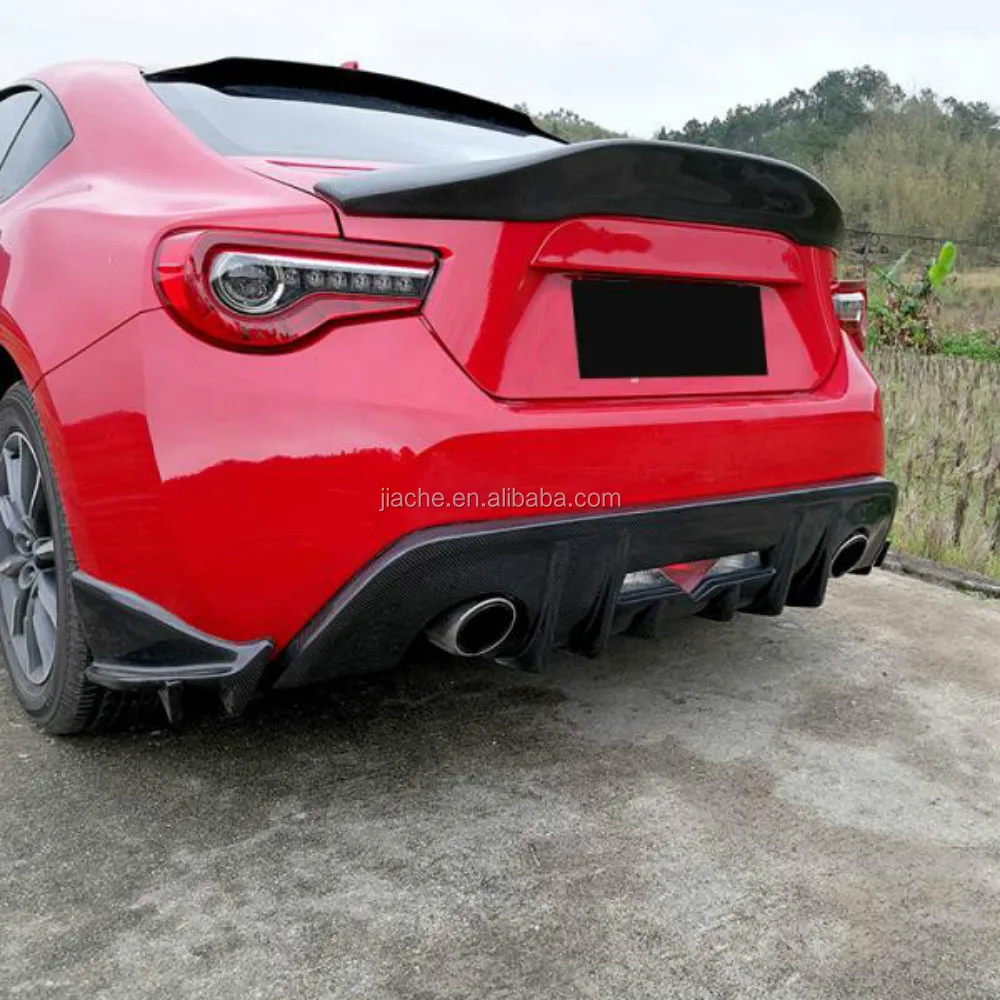 Carbon Fiber Front Bumper Lip Side Skirts Door Aprons Rear Diffuser ...