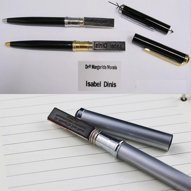 OEM Self-Inking Stamp Pen | Custom Metal Ballpoint 1.0mm with Flash ...