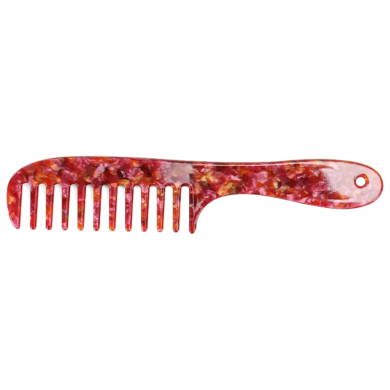 Simple Cellulose Acetate Comb Wide-toothed Comb 20cm Home Long Handle ...