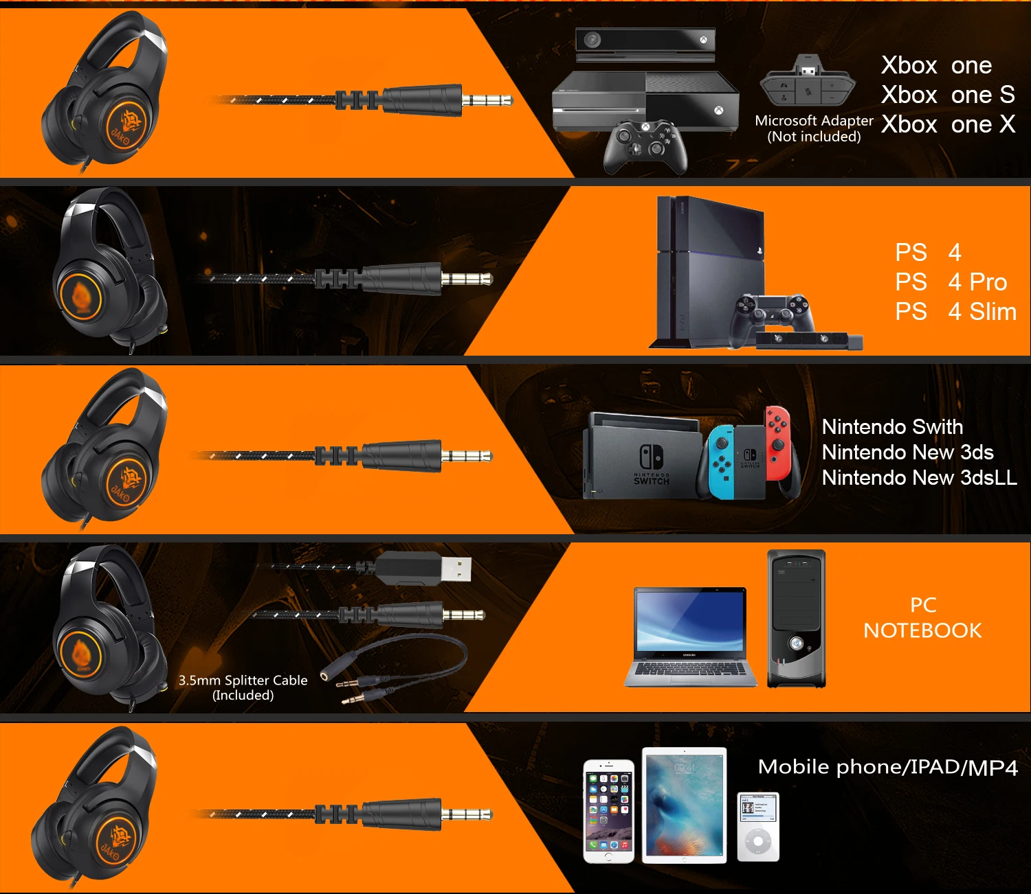 Jako South Africa 2.4ghz Headset White Metal New Gaming Headphones For ...