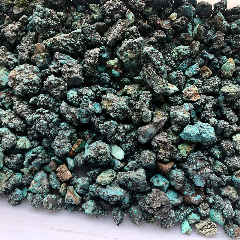Natural Turquoise Rough Stone Kallaite For Jewelry Making Tumbled Stone ...