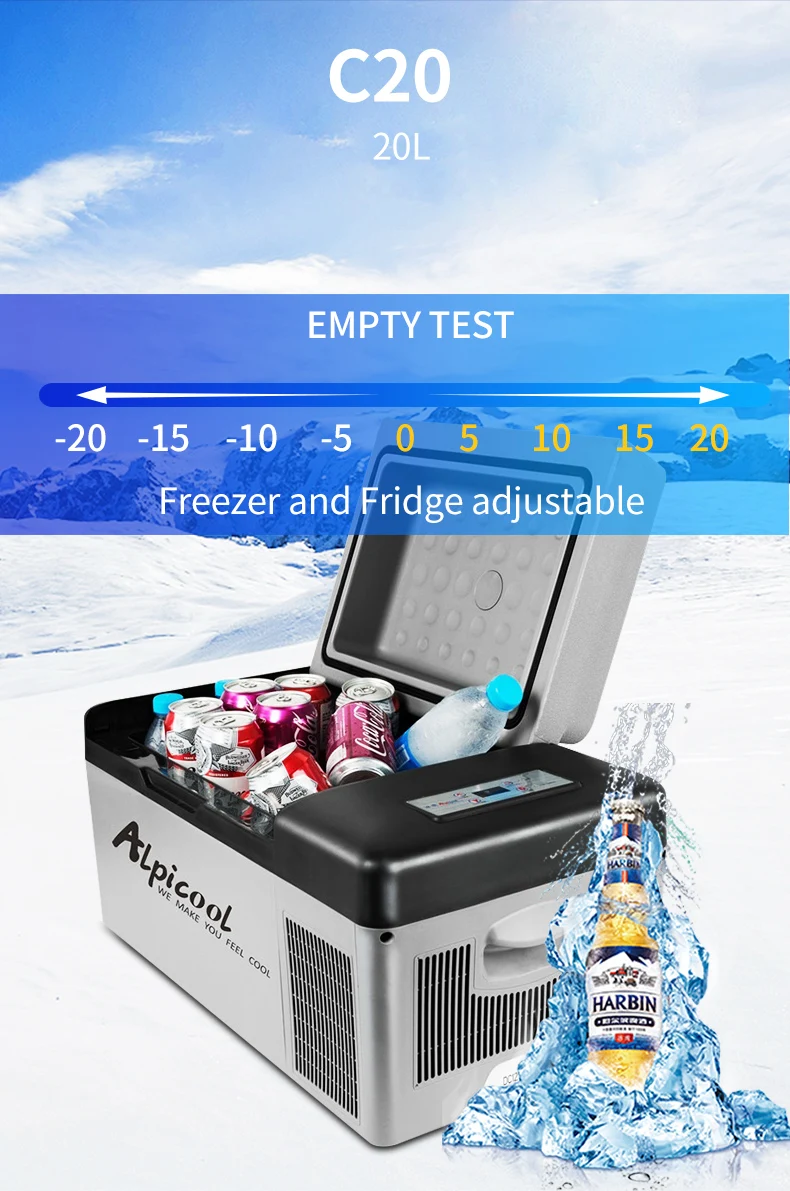 Alpicool C20 20l Portable Dc Compressor 12v Usb Mini Fridge Car Fridge Portable Fridge Freezer ...