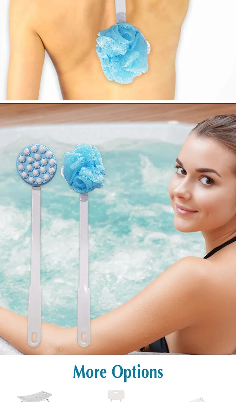 Long Handle Bath Ball Brush Roll A Lotion Body Lotion Applicator Oil ...