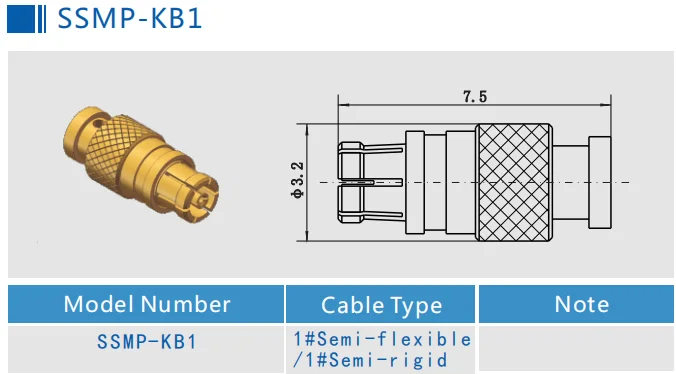 SSMP Female Straight Solder Mini SMP RF Coaxial Cable Connector SMPM ...