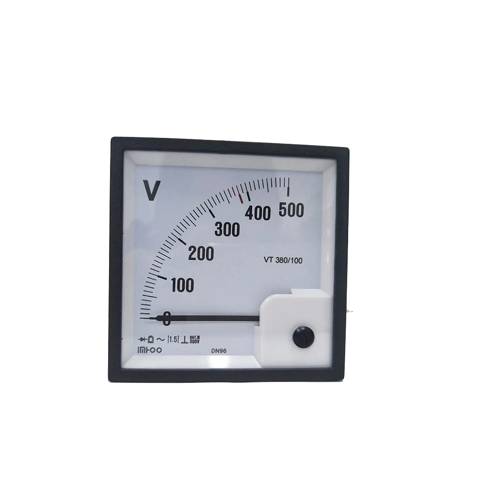 96x96 Double Pointer Panel Analog Dc Voltmeter - Buy Dc Voltmeter,Panel ...