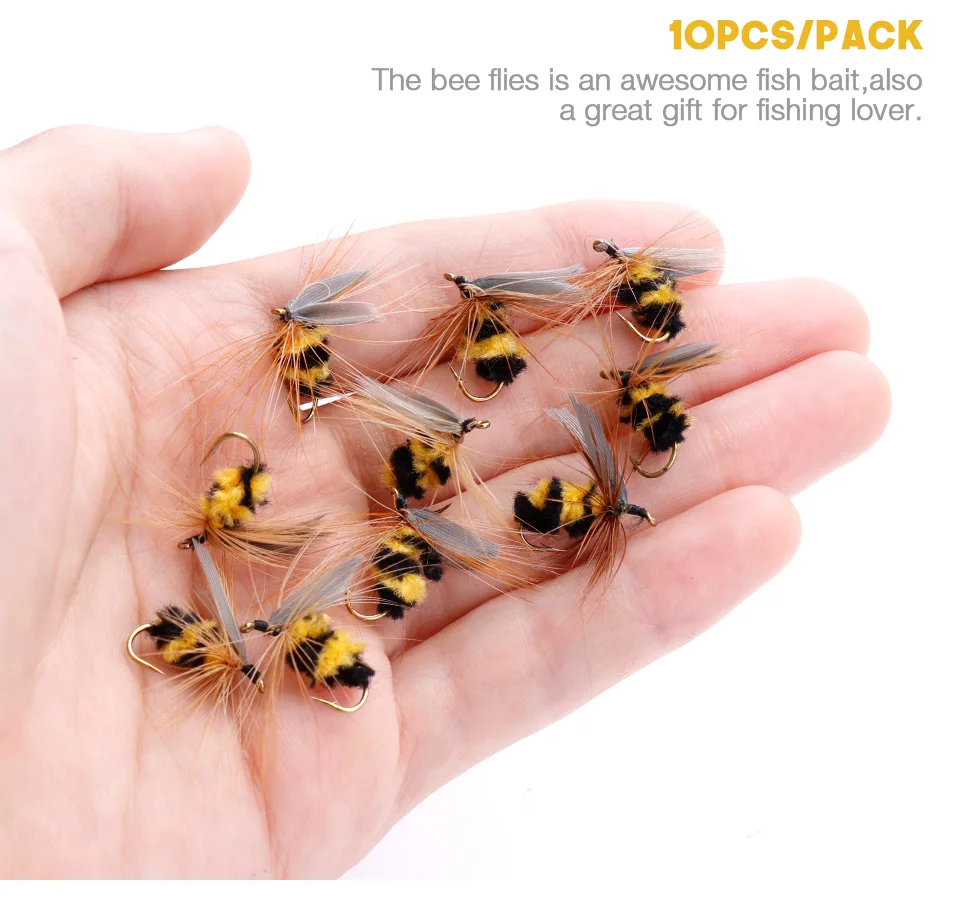 10# Lifelike Floating Bee Fly Fishing Lure Material For Trout Wobblers ...