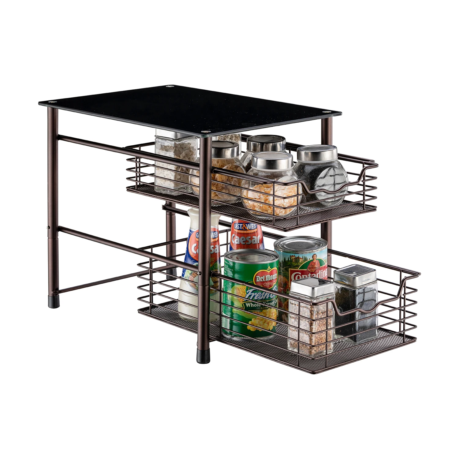 Over The Sink 2 Tier Expandable Dish Rack Storage Organizer Holder ...