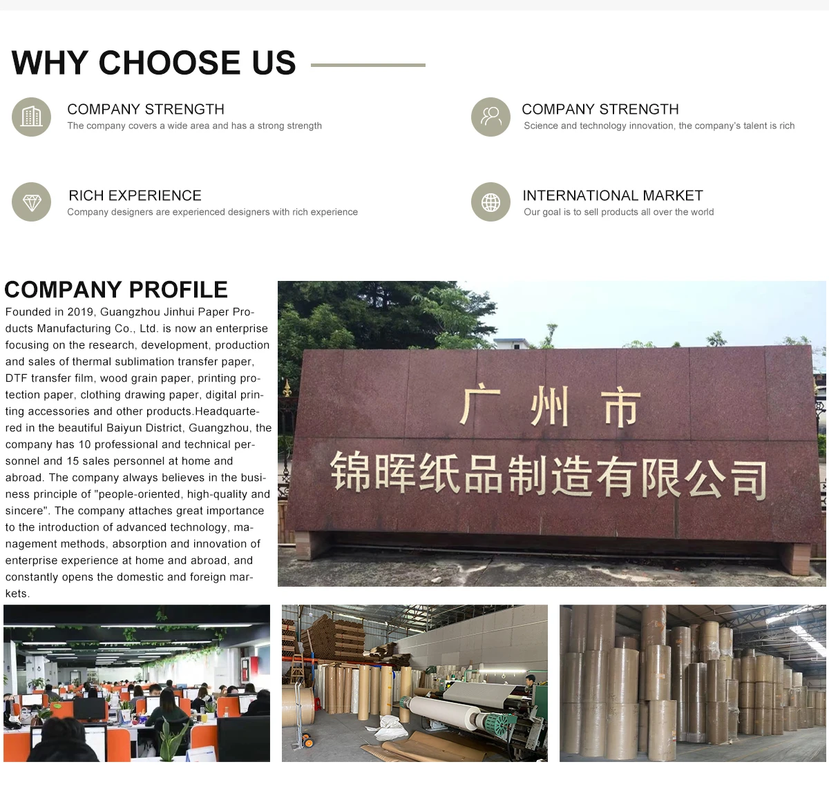 Guangzhou Jinhui Paper Manufacturing Co., Ltd. - Thermal sublimation ...