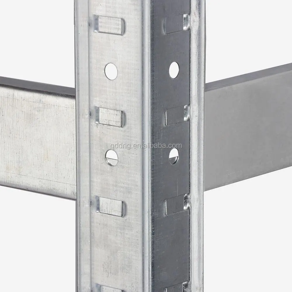 Storage Metal Slotted Angle Shelf Galvanised Steel Shelf Edge Curl ...