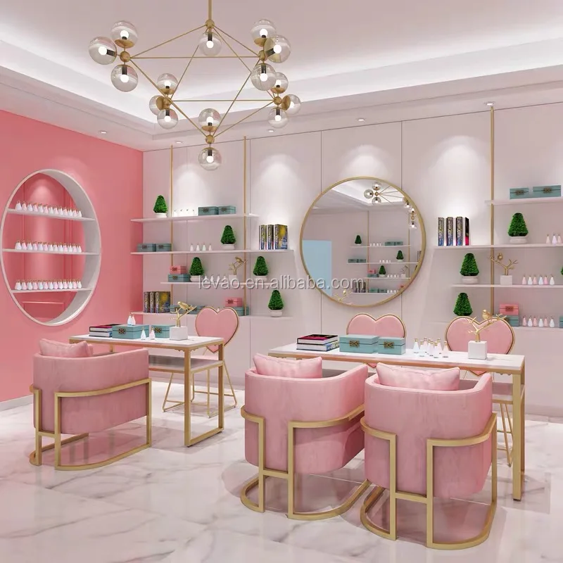 Pink Manicure Tables - Stylish Salon Furniture