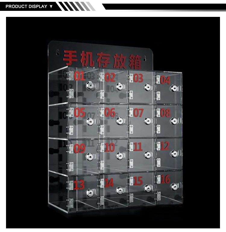 Transparent Acrylic Mobile Phone Locker - Secure Storage