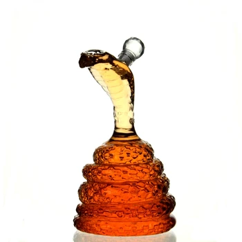 Custom Design Zodiac Snake Shaped Glass Bottle For Brandy / Glass ...