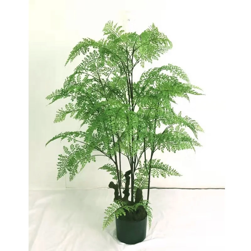 90cm/3ft Height Indoor Plastic Artificial Mini Tree Fern Bonsai Bush ...