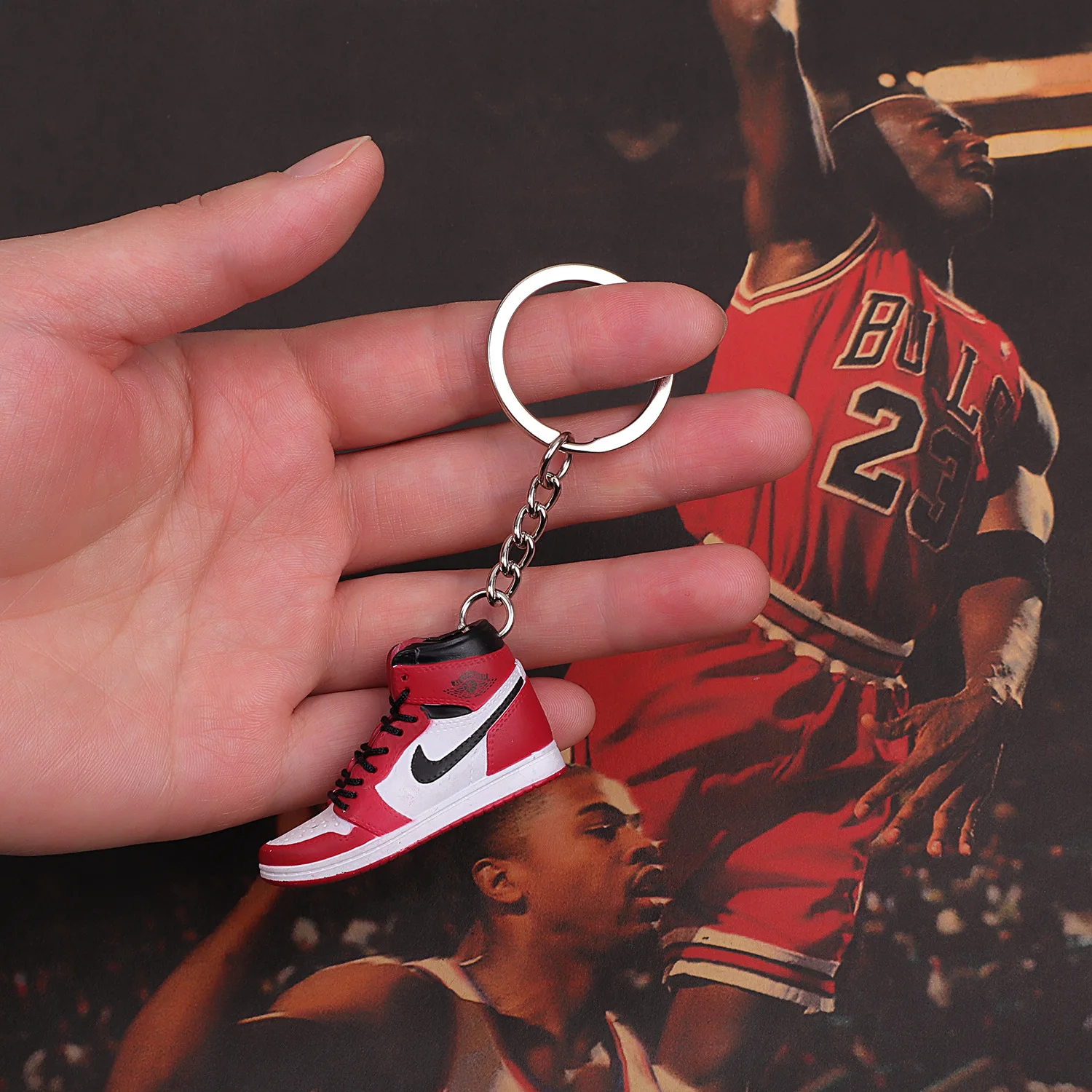For Aj1 Silicone Keychain For Jordan 1 Keychain Bag Charm Men Kids Key ...