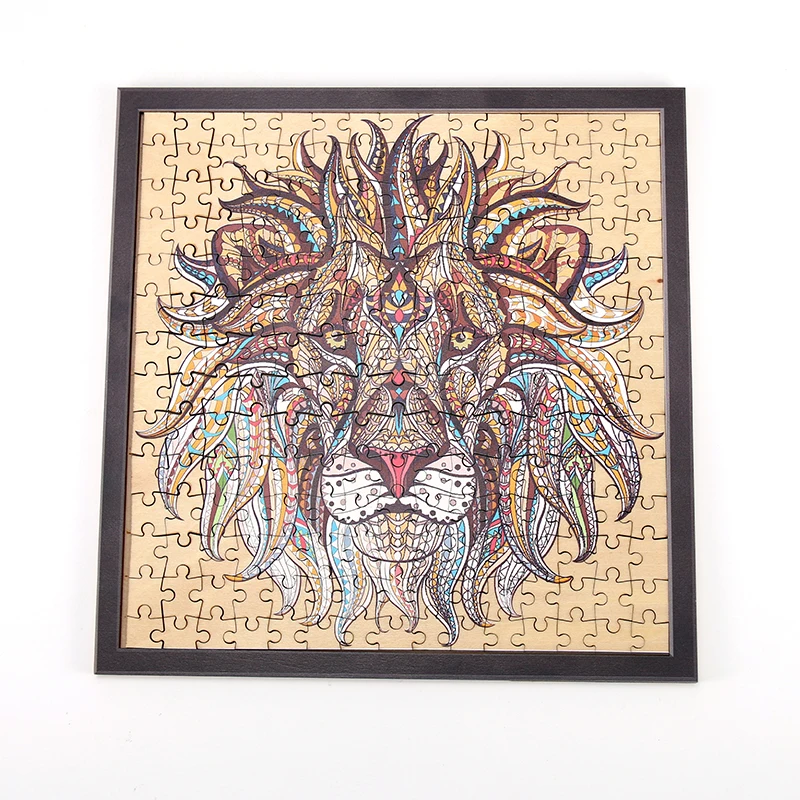 Lion King Custom 3d Wooden Puzzle Animal Jigsaw Puzzle Game For Adults ...